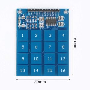 RedTagCanada TTP229 2.4V-5.5V 16 Channel Digital Capacitive Switch Touch Sensor Keypad Module IC for Arduino Board Electronic DIY Tool, Blue