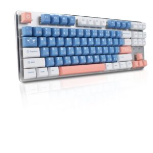 MOLGRIA Keycaps Dreams, 129 Set Blue Pink Dreamland Keycaps for Gaming Keyboard, PBT Cherry Profile Dye Sublimation Keycap for Gateron Kailh Cherry MX 104/87/74/61 60 Keyboard