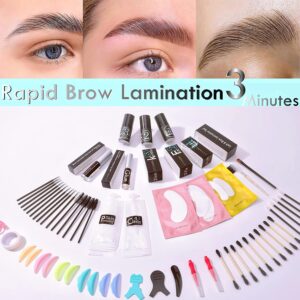 Lash Lift Brow Lamination kit 2 in1 Professional Tools Easy DIY at Home Airless Pump Lotion Long Time Kept Eyelash Brow Lifting up 6 Weeks