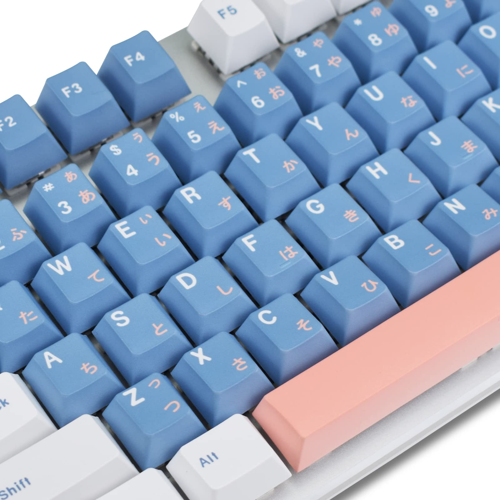 MOLGRIA Keycaps Dreams, 129 Set Blue Pink Dreamland Keycaps for Gaming Keyboard, PBT Cherry Profile Dye Sublimation Keycap for Gateron Kailh Cherry MX 104/87/74/61 60 Keyboard