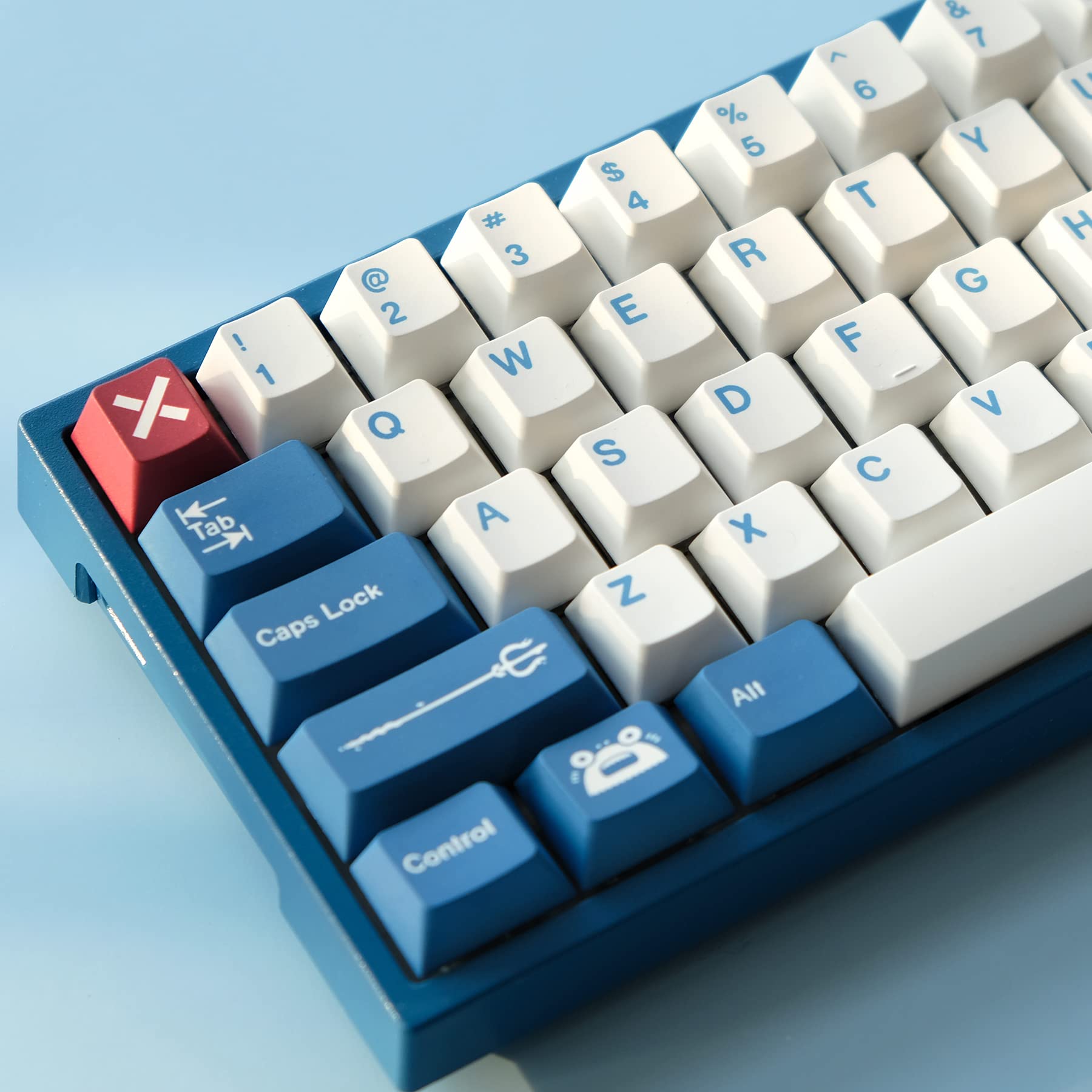 TOkey PBT keycap Cherry Profile 141 Keys Dye Sublimation ANSI Layout Keycap for Mechanical Gaming Keyboard Gateron Kailh Cherry MX Switches (Wailing)