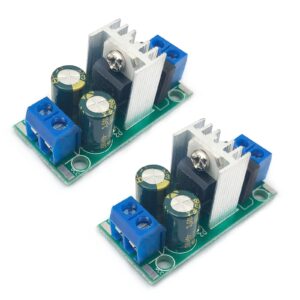 fainwan 2pcs three terminal voltage regulator module lm7812 dc or ac to dc 12v output 1.2a max power supply module terminal and 5x2 pins output