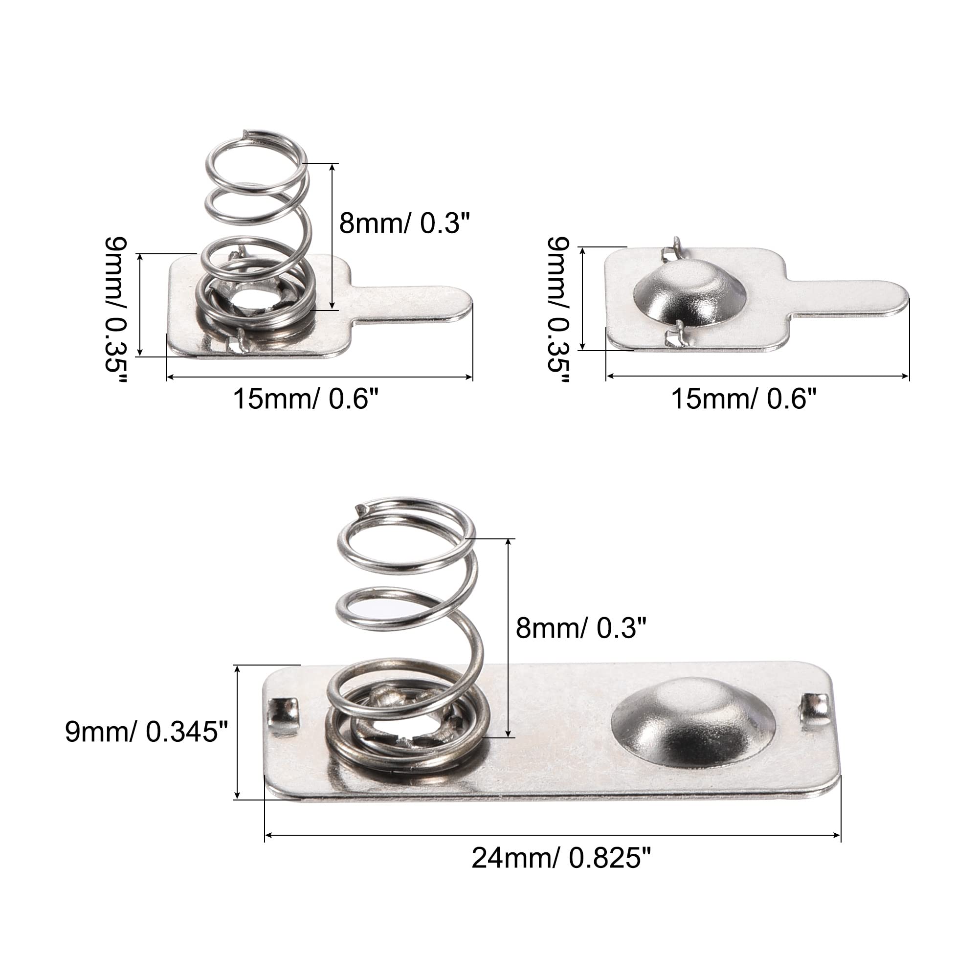 MECCANIXITY 10 Pairs AA AAA Batteries Spring Plate and 20 Pcs AAA Battery Negative to Positive Conversion Spring Contact