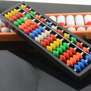 CCHW Plastic Colorful Beads Abacus Soroban, 13 Column Chinese Abacus Japanese Soroban Calculator Kid's Counting Tool (Style 1)