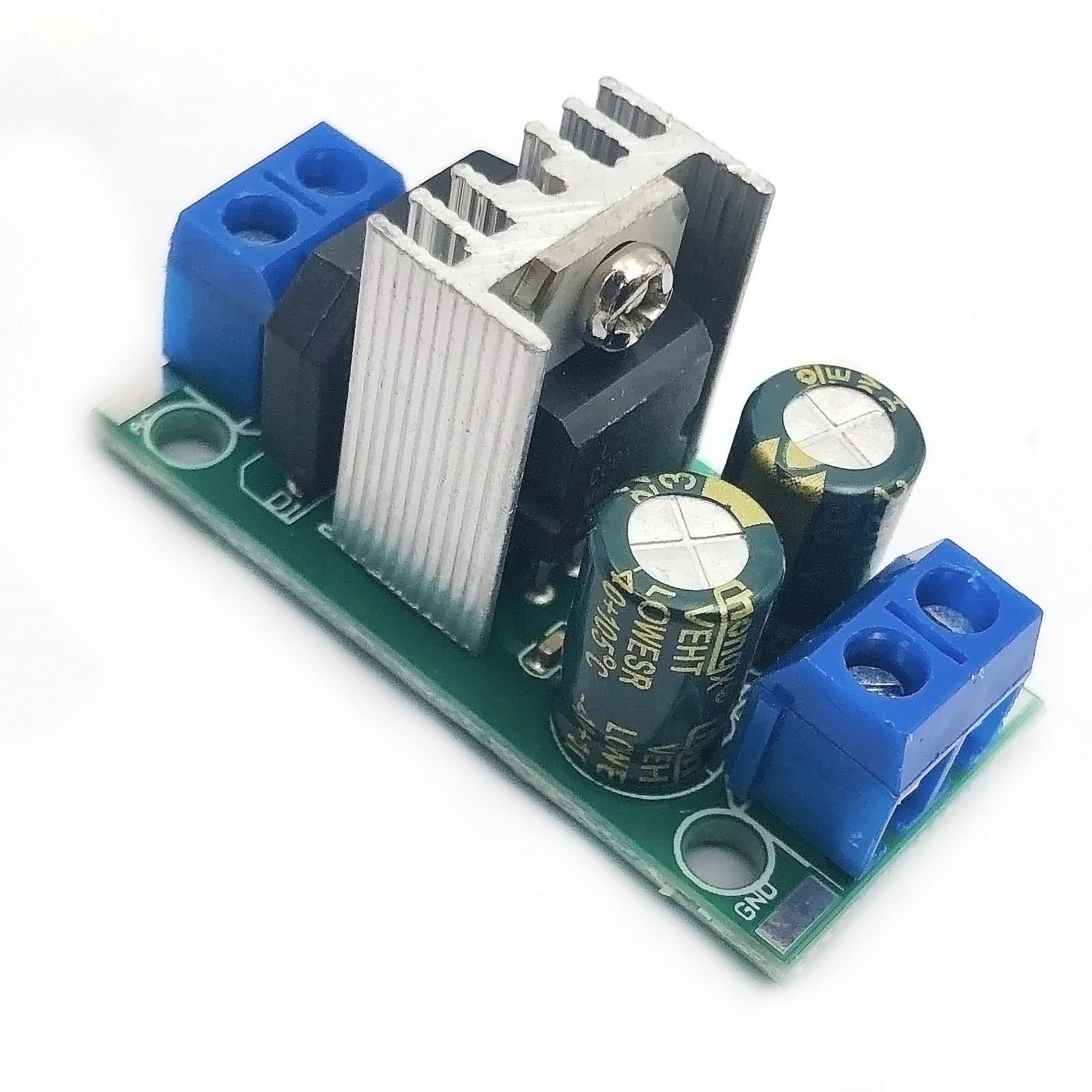 FainWan 2PCS Three Terminal Voltage Regulator Module LM7812 DC or AC to DC 12V Output 1.2A Max Power Supply Module Terminal and 5x2 Pins Output