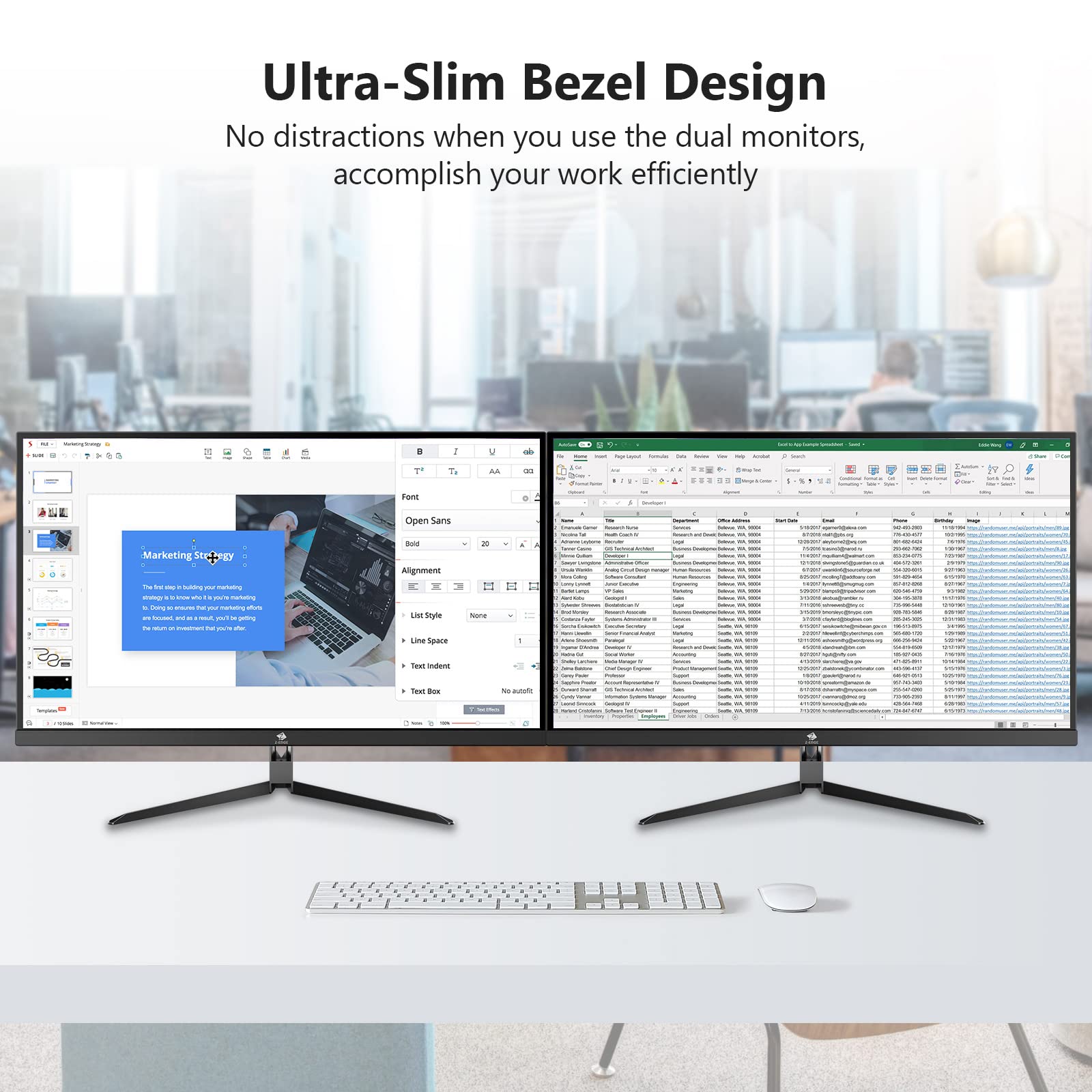 Z-Edge U32I4K 32 Inch 4K Monitor, UHD 3840 x 2160 IPS Monitor, AMD FreeSync, Viewing 178°, HDMI and USB Type-C Connectivity, 60Hz Refresh Rate, 8ms, 3-Side Virtually Ultra-Slim Bezel Design