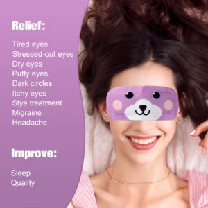 DIGHEIGG Steam Eye Mask for Dark Circles and Puffiness 20 Pcs, Lavender Disposable Eye Warm Compress for Dry Eyes, Soothing Headache Migraine, Stye Treatment, Relief Stress Eye Fatigue,21 Piece Set