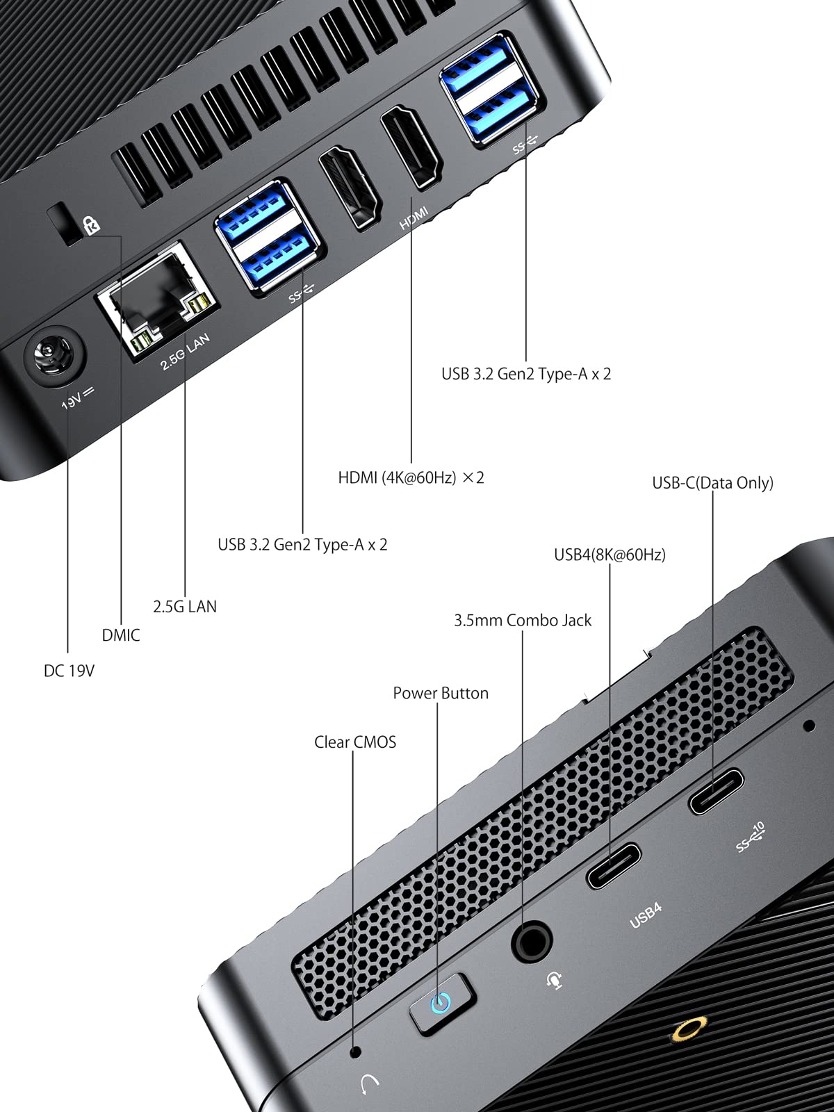 MINISFORUM Venus Series UM690 Mini PC AMD Ryzen 9 6900HX Desktop Computer, DDR5-4800 32GB 512GB PCIe4.0 SSD, 2.5Gbps LAN, 2X 4K HDMI, 1X 8K USB4 Output, Radeon 680M Graphics Micro PC