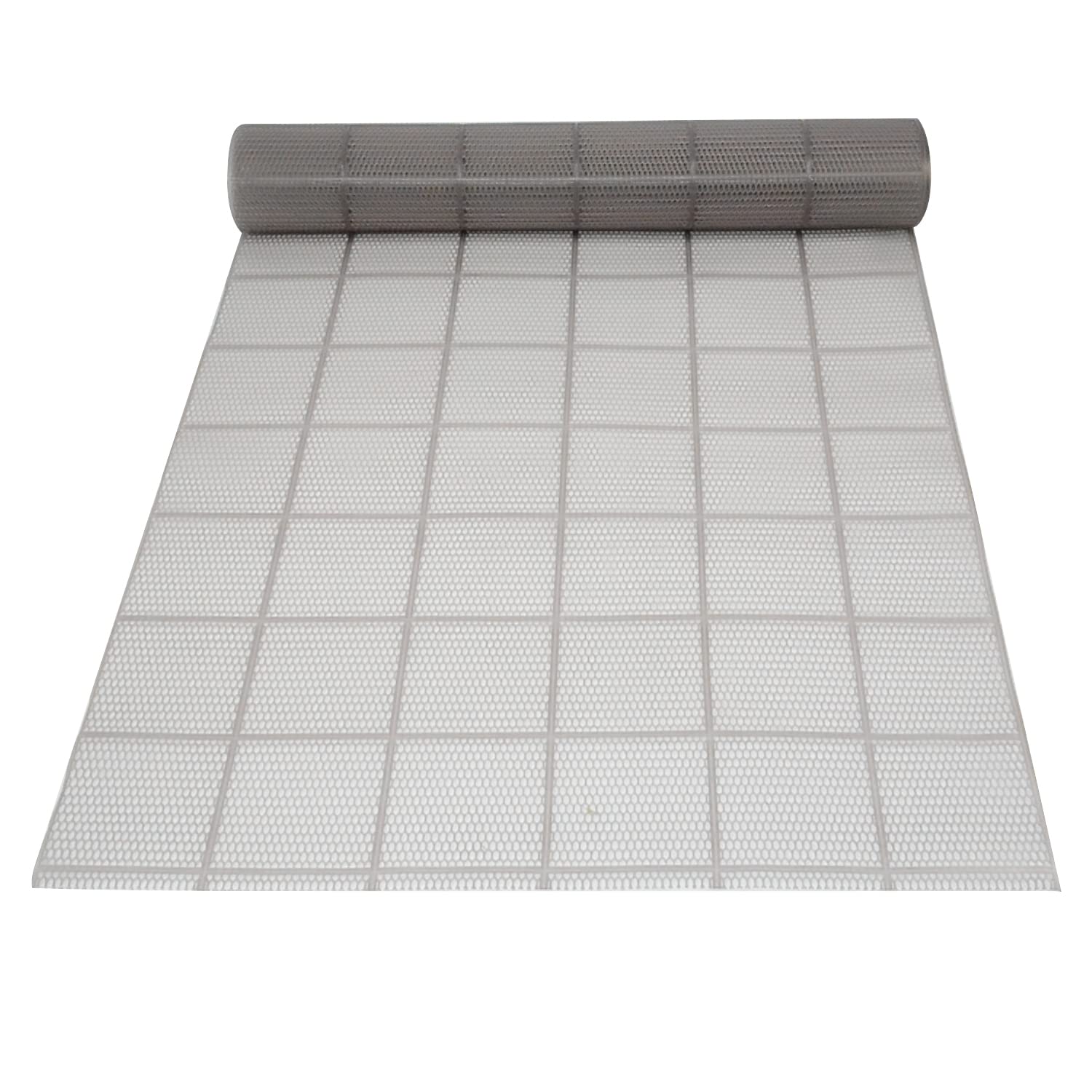 tonchean Non-Slip Drainage Floor Mat 3x12 Ft Commercial Wet Area Mats for Indoor Outdoor PVC Kitchen Anti-Fatigue Drainage Matting Restaurant Bar Flooring Mat with Holes for Swimming Pool Shower Grey