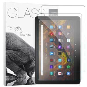 yongmai 2 pack tempered glass screen protector for hd 10 2021/ hd 10 plus 2021/hd 10 kids/hd 10 kids pro tablet, 9h hardness 2.5d edge tablet screen protective film