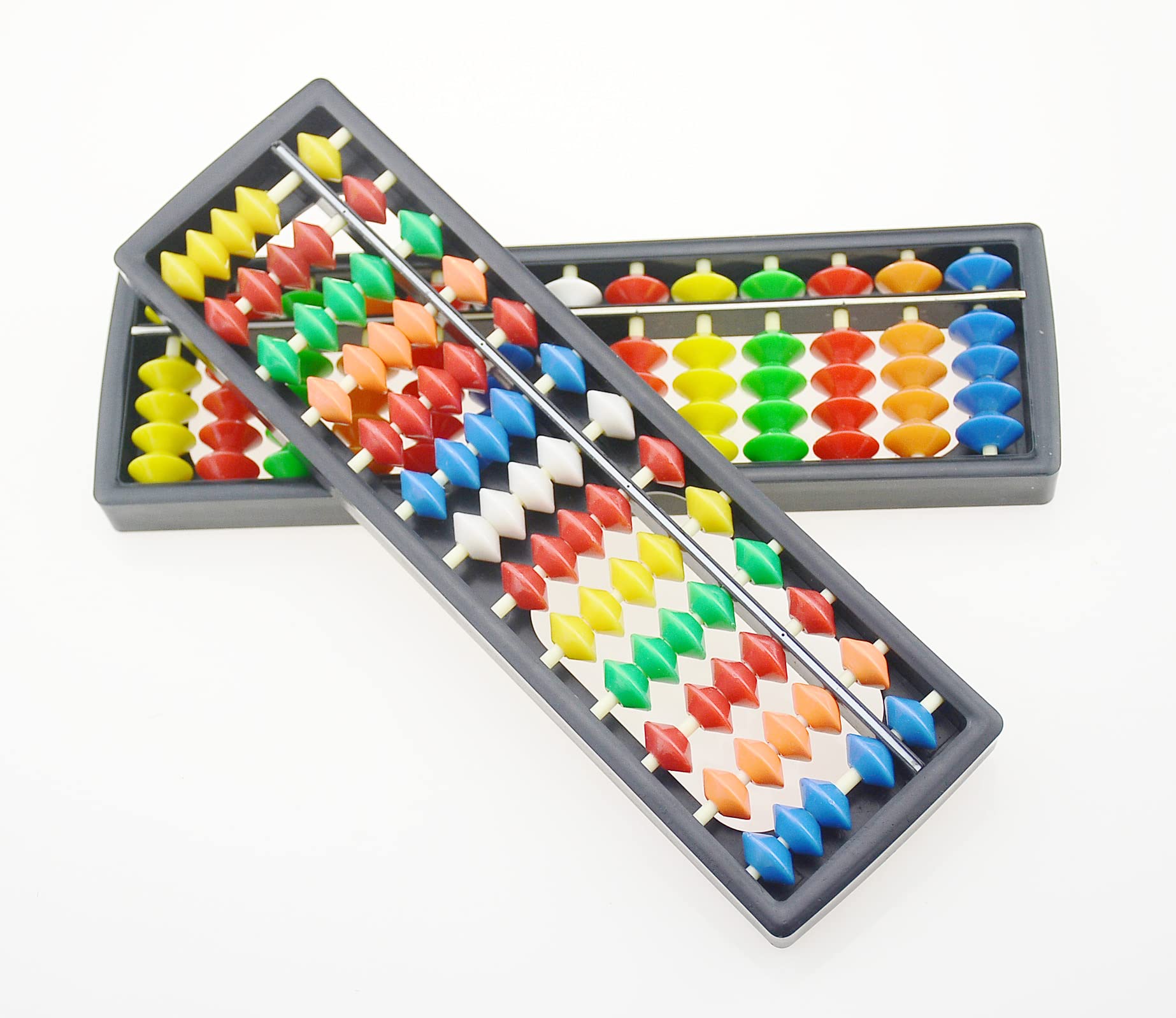 CCHW Plastic Colorful Beads Abacus Soroban, 13 Column Chinese Abacus Japanese Soroban Calculator Kid's Counting Tool (Style 1)