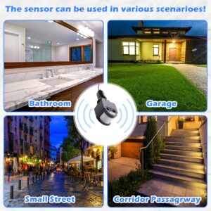 12v Motion Sensor Black Pir Sensor Automatic Infrared Sensor Motion Detectors Light Switch Pir for Wall Indoor Security Activated LED Flood Light(3 Pieces)