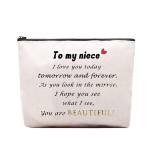 ceasqvaa niece gifts from auntie uncle makeup cosmetic bag inspirational birthday graduation gifts for niece