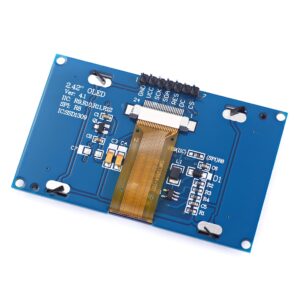 Teyleten Robot 2.42 inch 128x64 OLED LCD Display Module SSD1309 7 Pin SPI/IIC I2C Serial Interface for Arduino UNO R3 - White Light