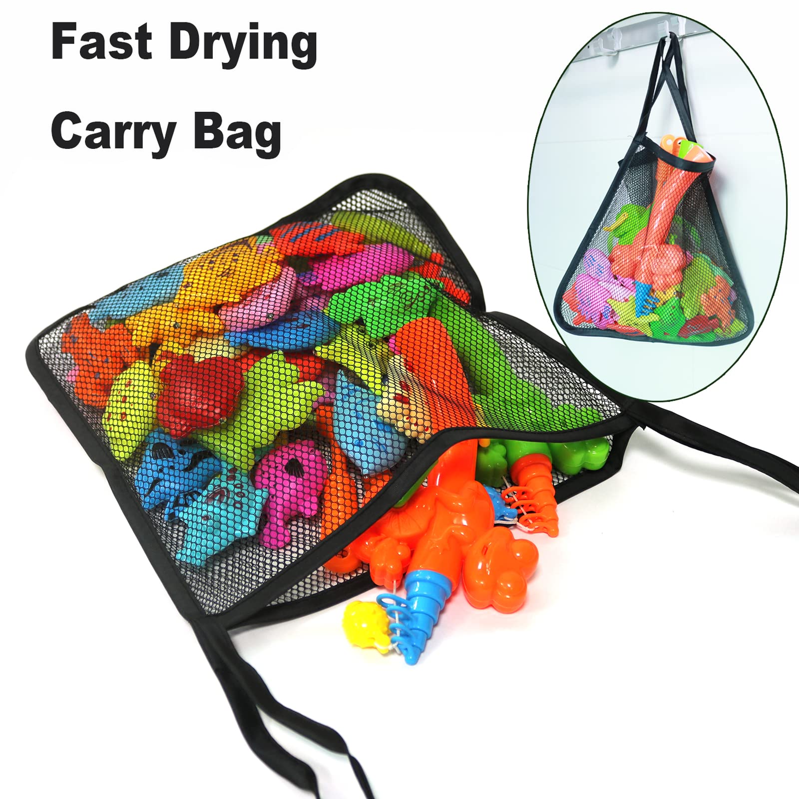 Magnetic Fishing Game Bath Toys for Kids Ages 4-8, 2 Fishing Poles 2 Fishing Nets and 38 Floating Magnet Ocean Sea Animals Bathtub Toys for Kids Toddlers Toys