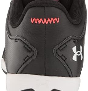 Under Armour Baby Boys Leadoff Low Junior Rubber Molded Cleat Baseball Shoe, (001) Black/Black/White, 12 Little Kid US