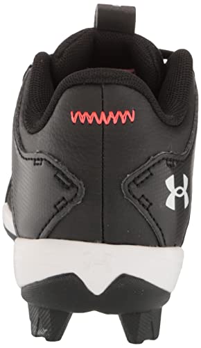 Under Armour Baby Boys Leadoff Low Junior Rubber Molded Cleat Baseball Shoe, (001) Black/Black/White, 12 Little Kid US