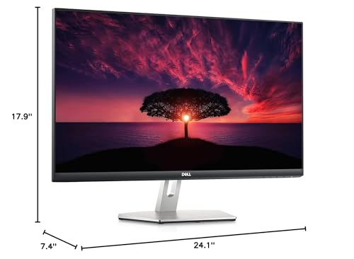 Dell 27-inch QHD 1440p (2560x1440) IPS Ultra-Thin Bezel Monitor, 75Hz Refresh Rate, ADM FreeSync, Built in Speakers, VESA Certified, DisplayPorts, HDMI, Sliver Silver