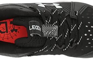 Under Armour Baby Boys Leadoff Mid Junior Rubber Molded Cleat Baseball Shoe, (001) Black/Black/White, 11 Little Kid US