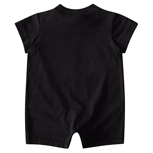 adidas Boys' Baby Short Sleeve Cotton Shortie Romper, Black, 24 Months