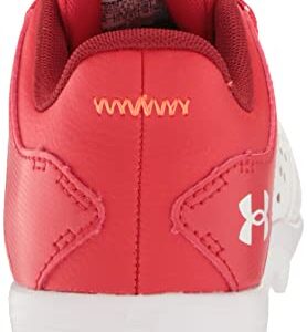 Under Armour Baby Boys Leadoff Low Junior Rubber Molded Cleat Baseball Shoe, (601) Red/White/White, 3 Little Kid US