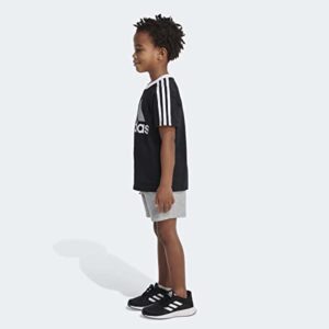 adidas Boys' Baby 2 Piece French Terry Short Set, Black, 24 Months