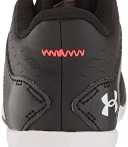 Under Armour Baby Boys Leadoff Mid Junior Rubber Molded Cleat Baseball Shoe, (001) Black/Black/White, 11 Little Kid US