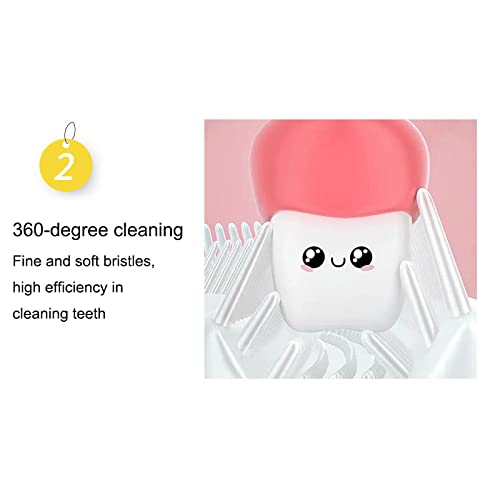 YLVV 6 Pack Kids U-Shaped Todder Toothbrush with Sand Timer, 360° Oral Teeth Cleaning Design Tooth Brushes, Food Grade Soft Silicone Brush Head for Toddlers and Children (2-6 Ages and 6-12 Ages)…