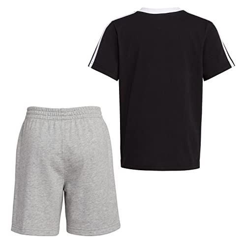 adidas Boys' Baby 2 Piece French Terry Short Set, Black, 24 Months