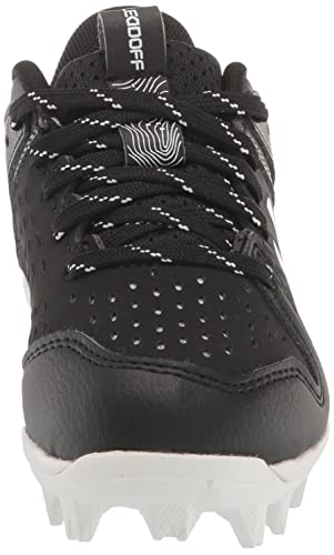 Under Armour Baby Boys Leadoff Low Junior Rubber Molded Cleat Baseball Shoe, (001) Black/Black/White, 12 Little Kid US