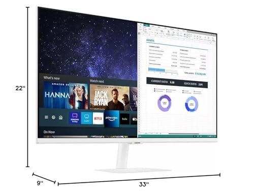 SAMSUNG LS32AM501NNXZA 32" White M5 FHD Smart Monitor (Renewed)