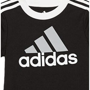 adidas Boys' Baby 2 Piece French Terry Short Set, Black, 24 Months