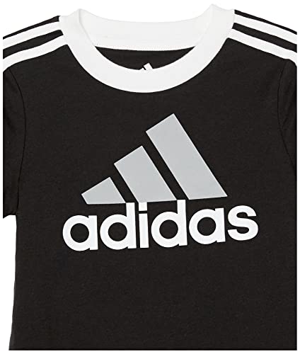 adidas Boys' Baby 2 Piece French Terry Short Set, Black, 24 Months