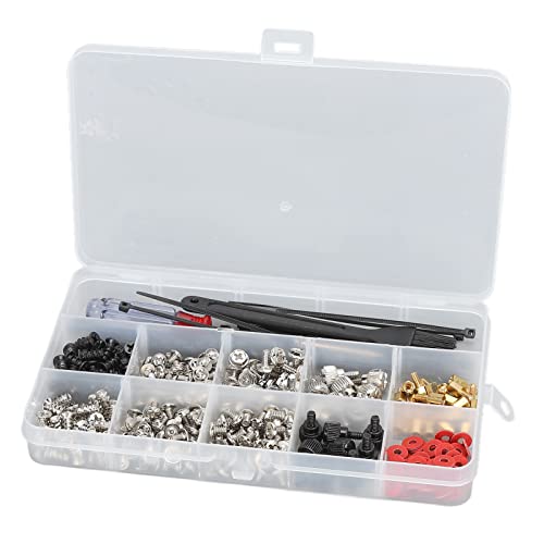 PC Screws Assortment, Washer Various Sizes Screwdriver Cleaning Brush Computer Screw for Motherboard for CPU Disk for Maintenance