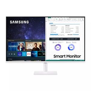 samsung ls32am501nnxza 32" white m5 fhd smart monitor (renewed)