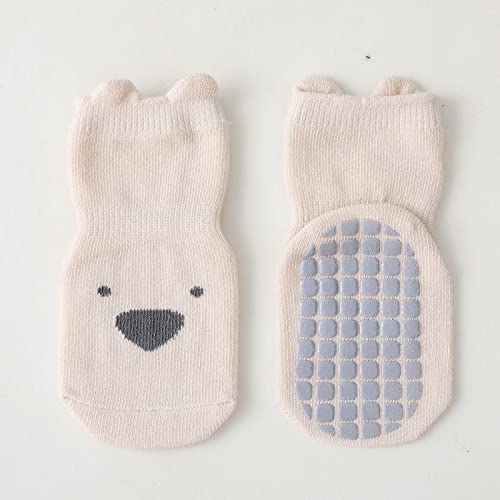 Adeimoo Baby Girls Cartoon Non-Slip Socks Baby Toddler Cotton Warm Grip Socks Anti Skid Socks for Infant Little Kids 0-12 Months