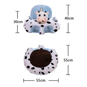 Qingsi 1Pcs Animal Shaped Baby Sitting Chair Baby Support Sofa Learn to Sit Feeding Chair Cover Baby Learning Sitting Chair for Toddlers 3-24 Month Baby Floor Plush Lounger(No Filling,just Cover)