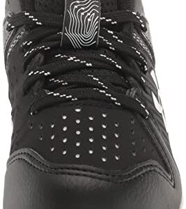 Under Armour Baby Boys Leadoff Mid Junior Rubber Molded Cleat Baseball Shoe, (001) Black/Black/White, 11 Little Kid US