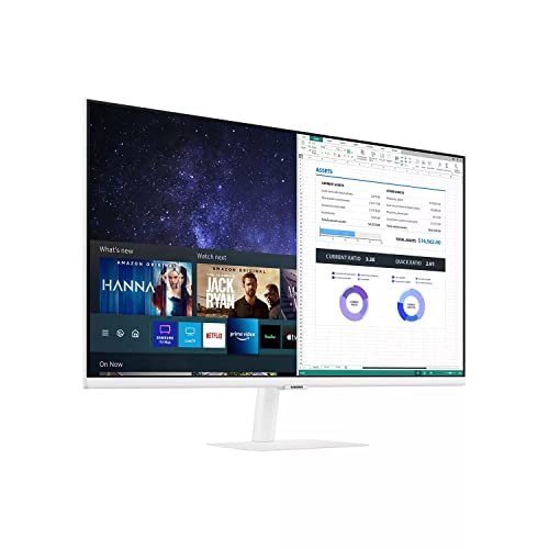 SAMSUNG LS32AM501NNXZA 32" White M5 FHD Smart Monitor (Renewed)