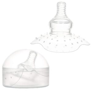 fjyqop nipple shield, premium contact nippleshield for breastfeeding with latch difficulties or flat inverted nipples, clear