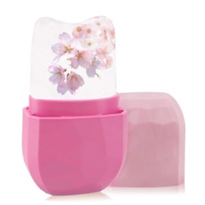 ice roller for face and eye, gua sha face massage, facial beauty ice roller, silicone ice mold for face beauty (pink)