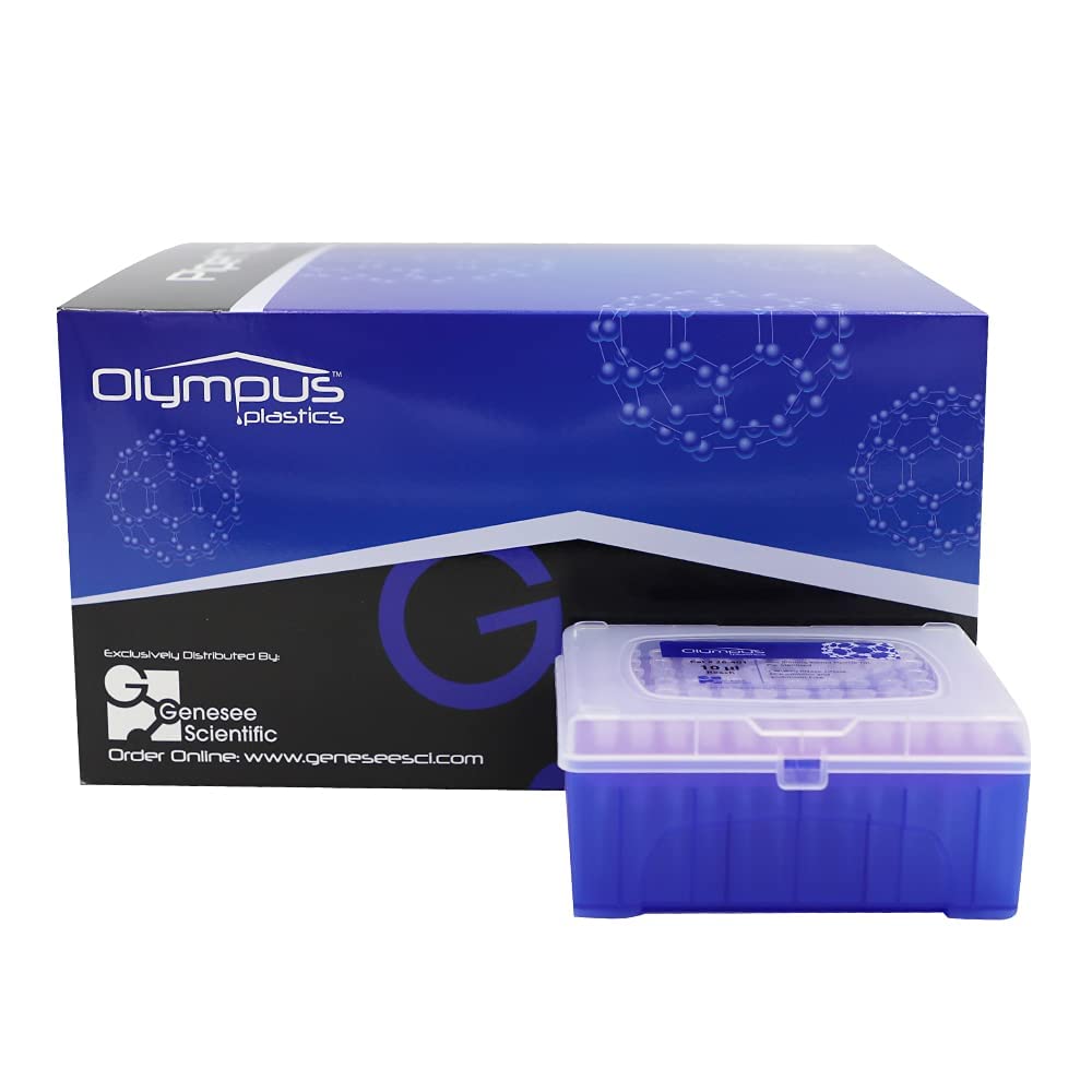 Olympus Plastics 10µl Universal Filter Pipette Tips, Low Binding, Racked, Sterile, 50 Racks of 96 Tips/Unit (4800)