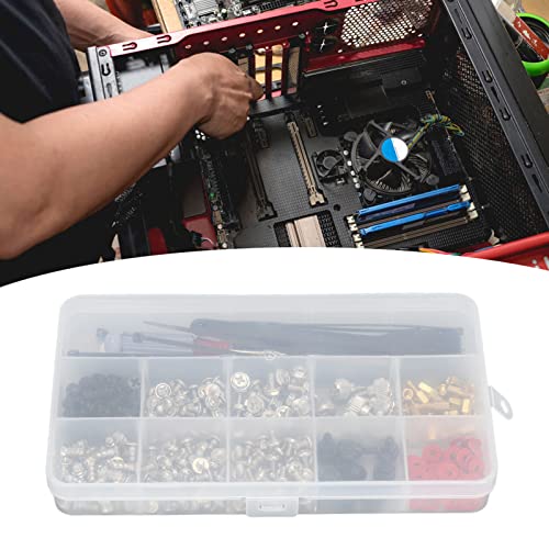 PC Screws Assortment, Washer Various Sizes Screwdriver Cleaning Brush Computer Screw for Motherboard for CPU Disk for Maintenance