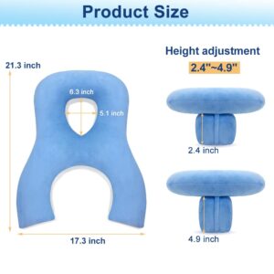 AOSSA Face Down Pillow After Eye Surgery BBL Bed for Sleeping Medical Prone Pillow Retina Surgery Vitrectomy Recovery Equipment Stomach Sleeper Pillow Bed Massage Face Cradle Cushion