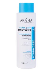 aravia moisturizing professional conditioner for repairing dry hair | sulfate free | delicate balm care for dehydrated hair | barbershop product 400 ml 13.5 fl oz