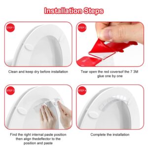 YueJuan Pee Guard for Toilet Seat, Toilet Splash Guard, Potty Training Pee Splash Guard for Kids, with Superglue -Strongest Stickiness, Prevents Kids and Adult from Peeing Splash(Transparent 4 Pcs)