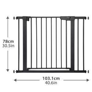 Cumbor 29.7"-46” Auto Close Safety Baby Gate,Black & Cumbor 29.7"-40.6” Auto Close Safety Baby Gate,Black