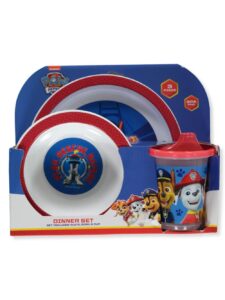 cudlie accessories llc paw patrol 3-piece dinnerware set white one_size