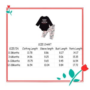 Baby Boy Outfit Set Valentine's Day Long Sleeve Heart Breaker Clothes Bodysuit (Black, 3-6 Months)