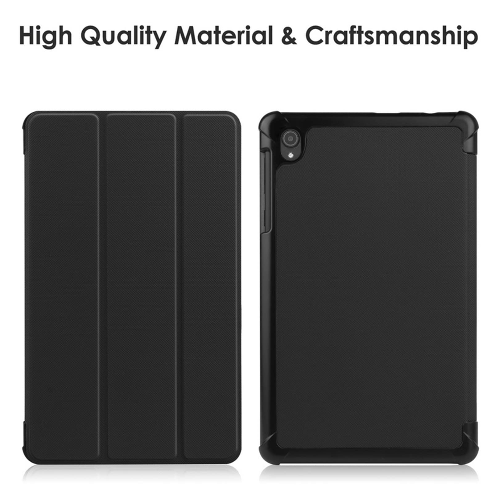 KuRoKo Case for Nokia Tablet T20, Slim Light Cover Trifold Stand Hard Shell Case for Nokia Tablet T20 (TA-1392) 2021 Released 10.36-Inch (Black)